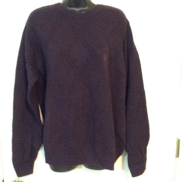 Izod | Sweaters | Izod Purple Long Sleeve Diamond Pattern Sweater M ...